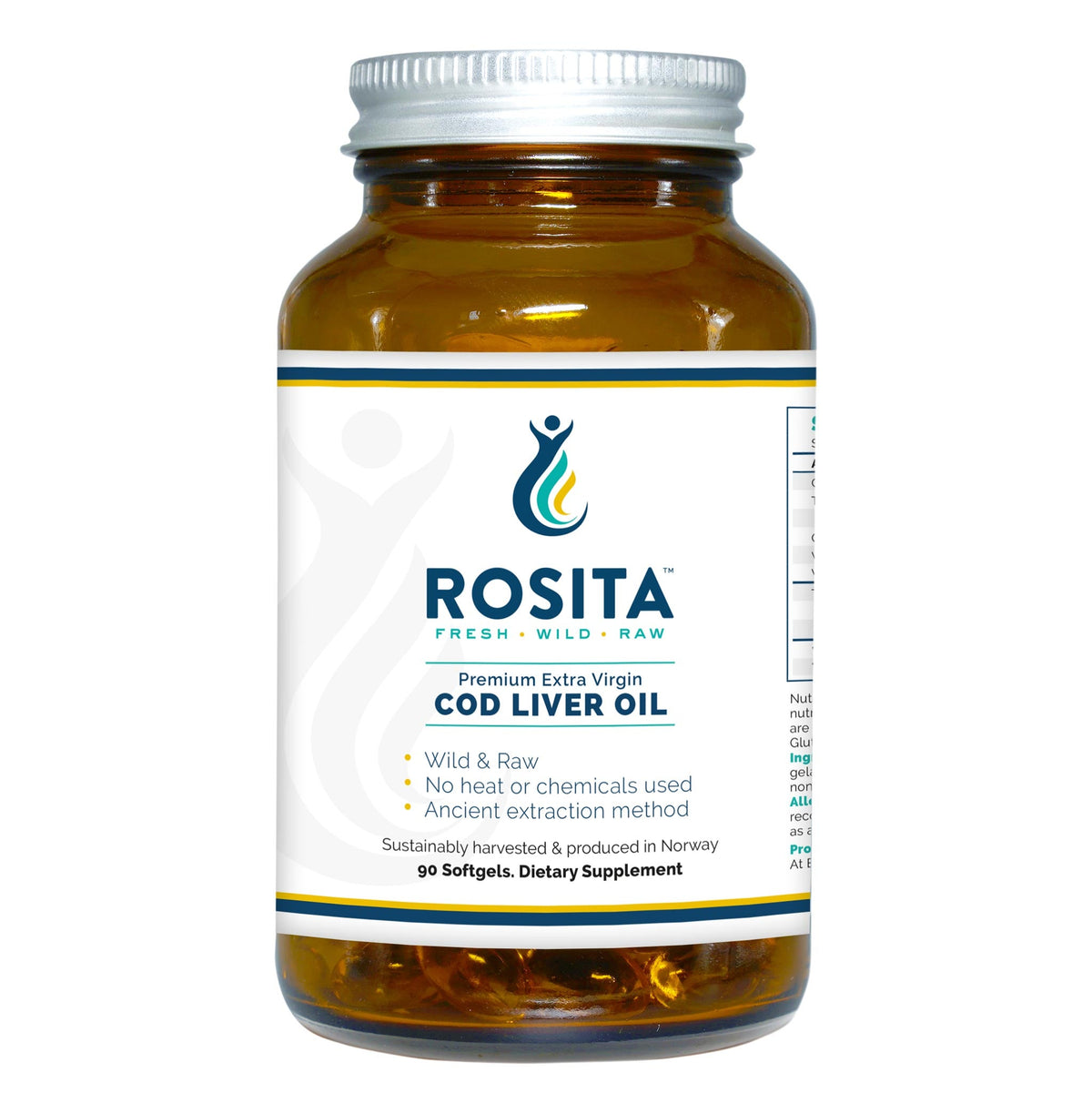 Rosita real foods | Cod Liver Oil extra vierge (evclo) | 90 gélules